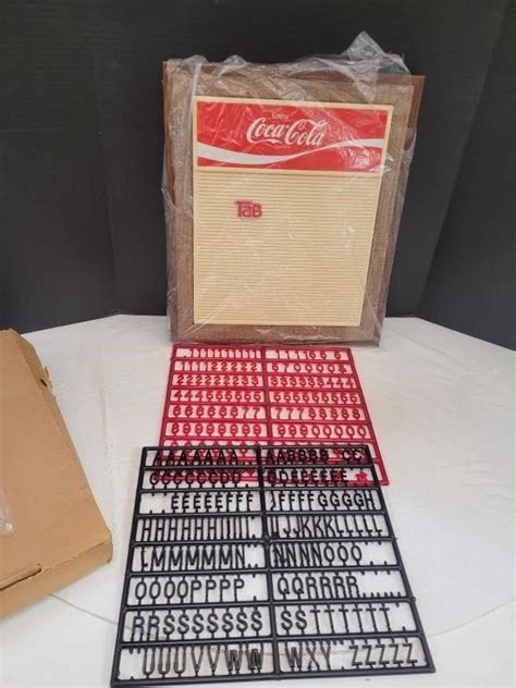 Coca Cola Menu Boad Sign With Letters And Numbers Live And Online