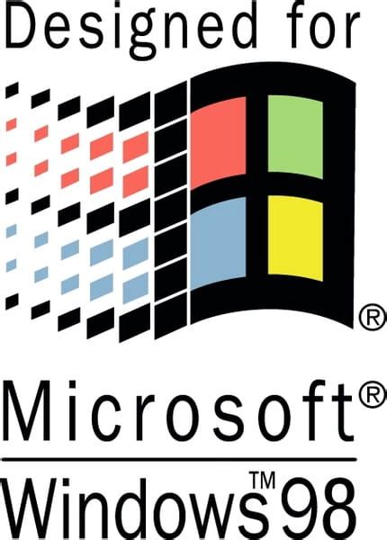 Designed For Microsoft Windows 98 Eps Svg Vector Uidownload