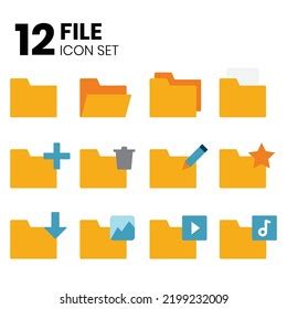 12 Sets File Manager Icon Vector Stock Vector Royalty Free 2199232009 Shutterstock