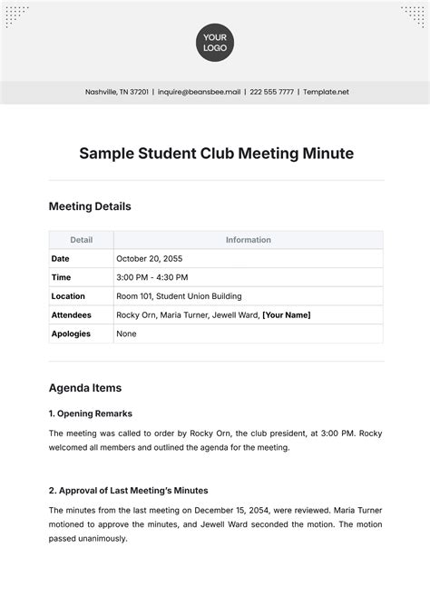 Booster Club Templates