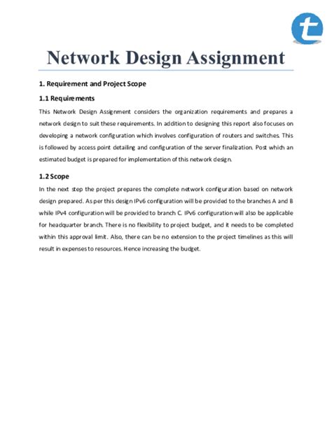 pdf network design assignment