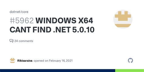 WINDOWS X64 CANT FIND NET 5 0 10 Issue 5962 Dotnet Core GitHub