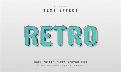 Premium Vector Editable Text Effect Retro Style