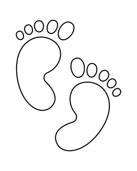 Lindo Bebé Huellas Línea Icono Arte Vector Premium