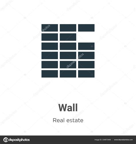 Wall Glyph Icon Vector White Background Flat Vector Wall Icon Stock Vector By ©digital Bazaar