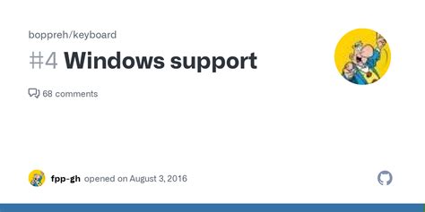 Windows Support Issue 4 Boppreh Keyboard GitHub