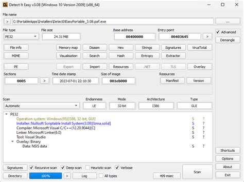 New Detect It Easy Portable 308 File Type Analyzer Released