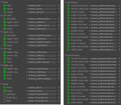 Skeleton Setup For Unity Perception Neuron