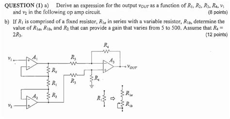 Solved QUESTION A Derive An Expression For The Output Chegg
