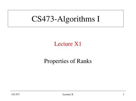 Ppt Cs473 Algorithms I Powerpoint Presentation Free Download Id