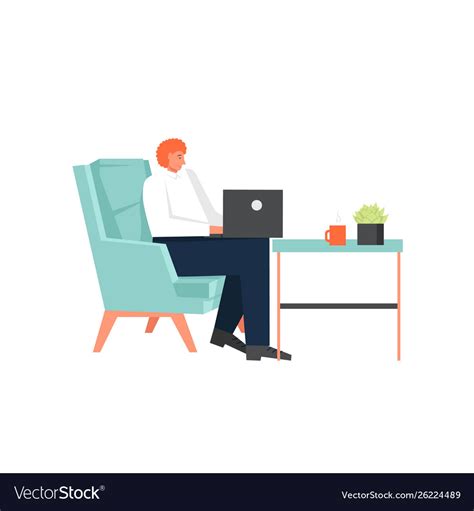 Freelance Art Flat Style Design Royalty Free Vector Image