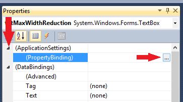 C Automatically Update The Application Setting Using The Binding From VS Net Designer Stack