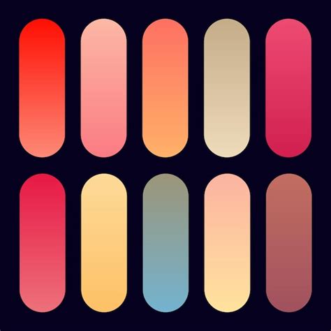 Free Vector Set Of Multicolor Gradients