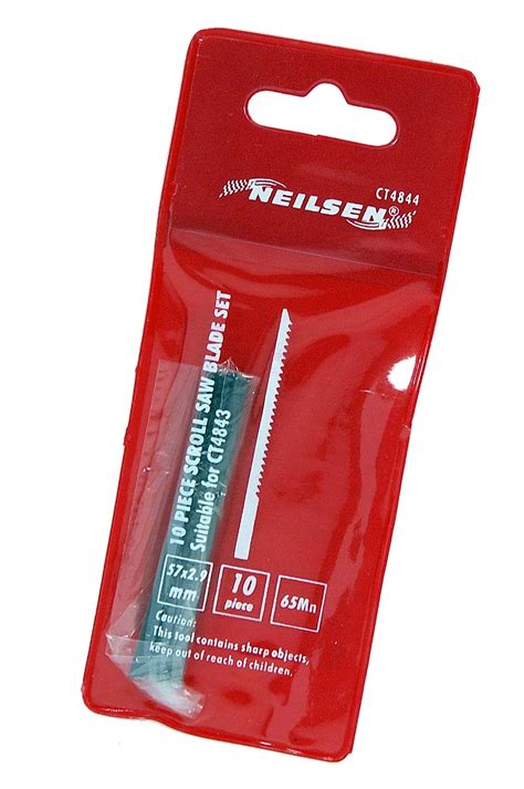 Neilsen Ct4844 10pc Mini Scroll Saw Blade Set 57 X 29mm Compatible