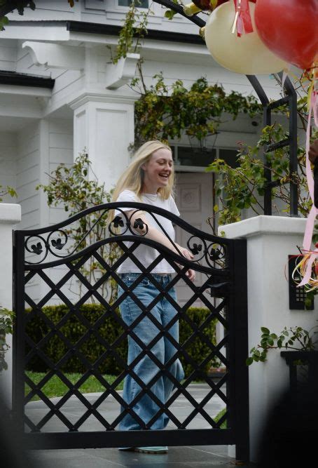 Dakota Fanning Receives Loads Of Balloons For Her 29th Birthday In