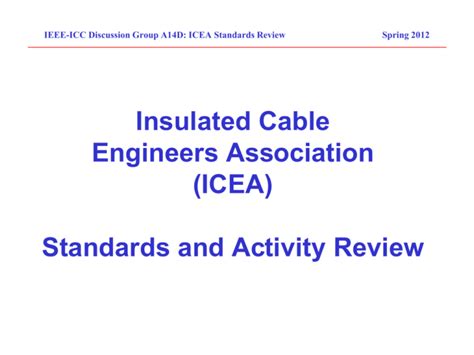 Icea Standards Review Cable Engineering And Updates