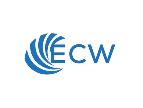 Ecw Letter Logo Design On White Background Ecw Creative Circle Letter