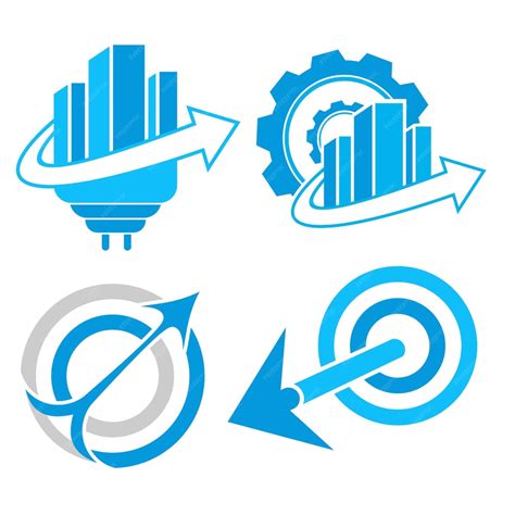 Uma Seta Azul Com Uma Seta Azul Apontando Para A Direita Vetor Premium