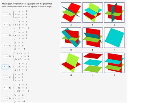 Solved Match Each System Of Linear Equations With The Graph Chegg Com