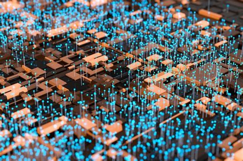 Premium Photo Circuit Board With Glowing Cube And Lines 3d Rendering
