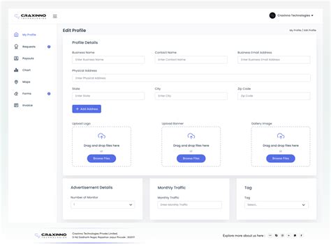 Edit Profile Page By Craxinno Technologies Private Limited On Dribbble