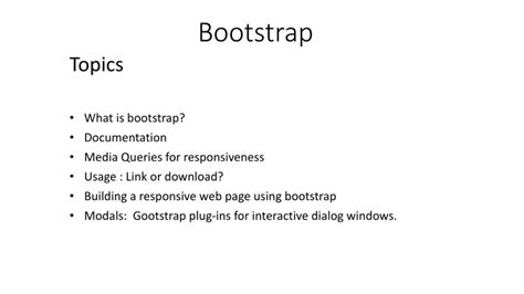 ppt bootstrap powerpoint presentation free download id 8859067