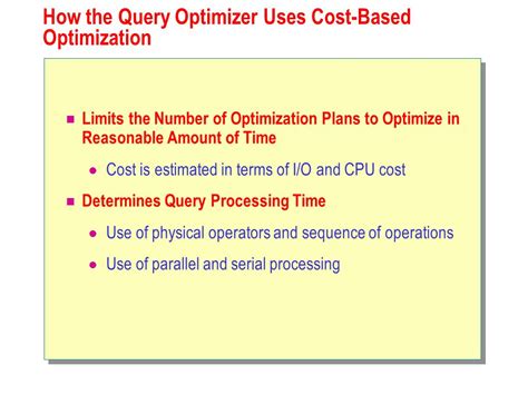 Module 13 Optimizing Query Performance Overview Introduction To The