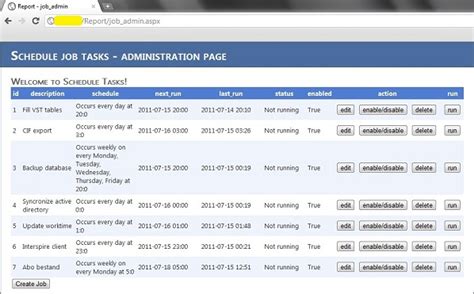 Web Scheduler For Managing Timed Jobs With Aspnet Pages Codeproject
