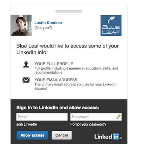 Javascript Linkedin Oauth Requesting Authorization Token Stack Overflow