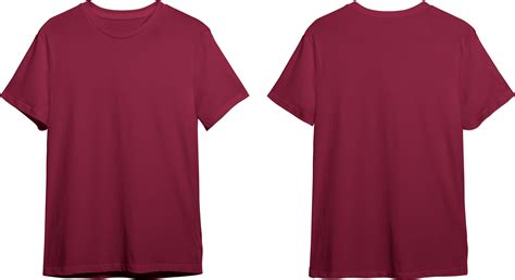 Maroon Men S Classic T Shirt Front And Back 23370435 PNG