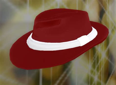 Second Life Marketplace Wide Brim Fedora Red