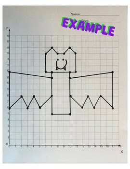 Halloween Bat Coordinate Graphing By Hot Coffee Printables TpT