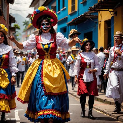 Premium Photo Vibrant Colombian Culture A Feast Of Colors And Traditions