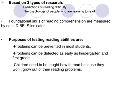 PPT DIBELS Dynamic Indicators Of Basic Early Literacy Skills Th Edition PowerPoint