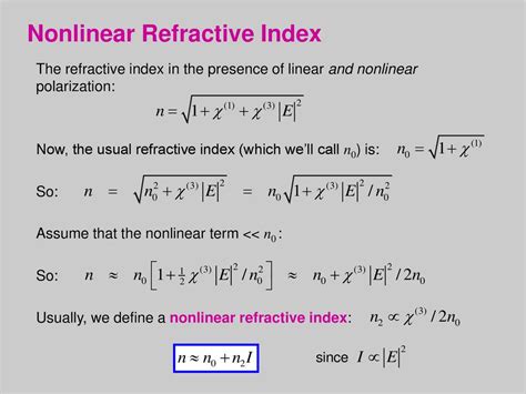 Nonlinear Optics What Are Nonlinear Optical Effects And Why Do They