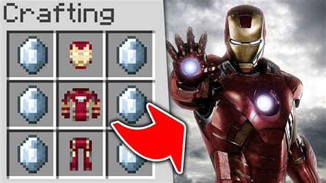 КАК СКРАФТИТЬ ЖЕЛЕЗНОГО ЧЕЛОВЕКА В МАЙНКРАФТЕ Я СТАЛ ТОНИ СТАРКОМ СУПЕРГЕРОЙСКИЙ МАЙНКРАФТ