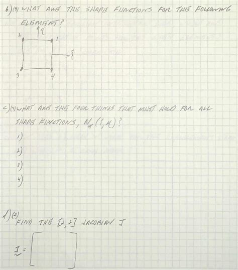 Solved WHAT ARE THE SHAPE FUNCTIONS FOR THE FOLLOWING Chegg