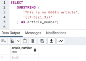 Understanding PostgreSQL SUBSTRING Function