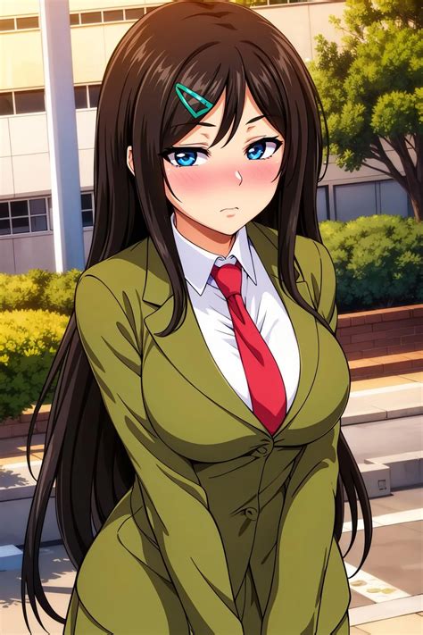 Mitarai Keiko Fela Pure Mitarashi San Chi No Jijou The Animation Highres Black Hair Blue