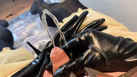 Latex And Spandex Masturbation And Pissing In Long Gloves German Gay