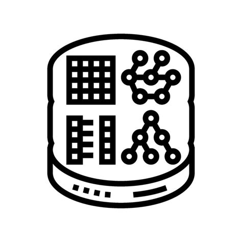 Nosql Database Line Icon Vector Illustration Vector Art At