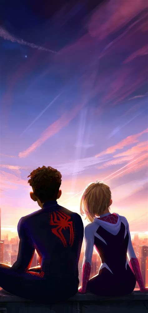 1080x2280 Miles And Gwen Fanart One Plus 6huawei P20honor View 10vivo Y85oppo F7xiaomi Mi