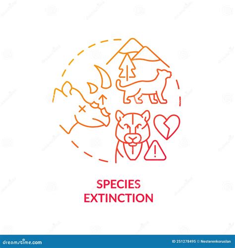 Species Extinction Terracotta Concept Icon Cartoon Vector