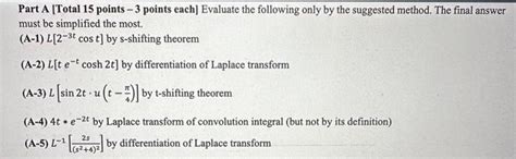 Solved Part A Total 15 Points 3 Points Each Evaluate The