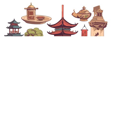 중국 탑 중국 차 주전자 찻잔 컬렉션 고립 된 그림 만화 벡터 중국 클립 아트 만화 Png 일러스트 및 벡터 에 대한 무료 다운로드 Pngtree