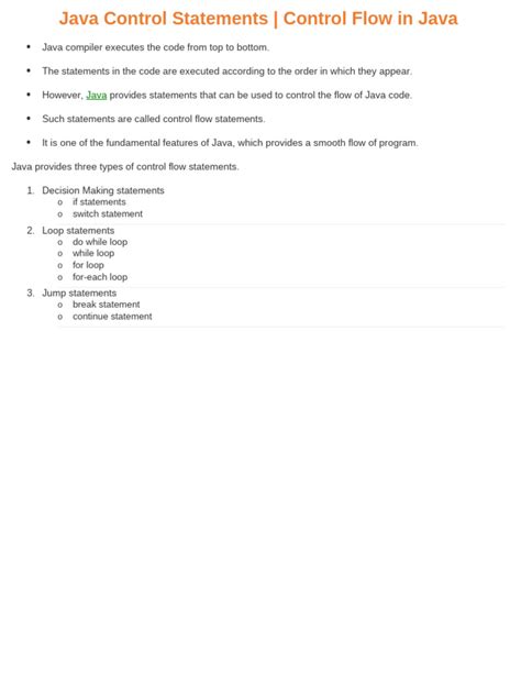 u 1 control statements pdf control flow software development