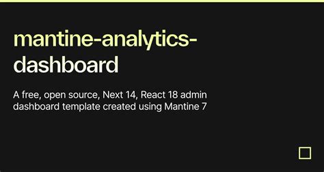 Mantine Analytics Dashboard Codesandbox