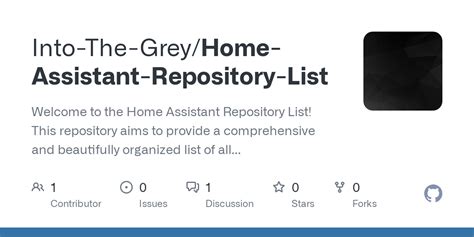 Github Into The Grey Home Assistant Repository List Welcome To The Home Assistant Repository