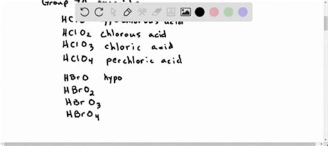 SOLVED Write The Chemical Formulas And Names Of Binary Acids And Oxoacids That Contain Group A