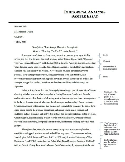 Rhetorical Analysis Essay With Topics And Examples